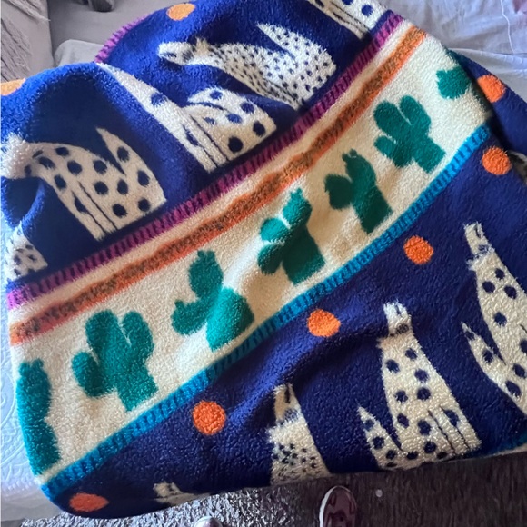 Vintage | Bedding | Vintage Southwestern Style Folk Blanket Cactus ...